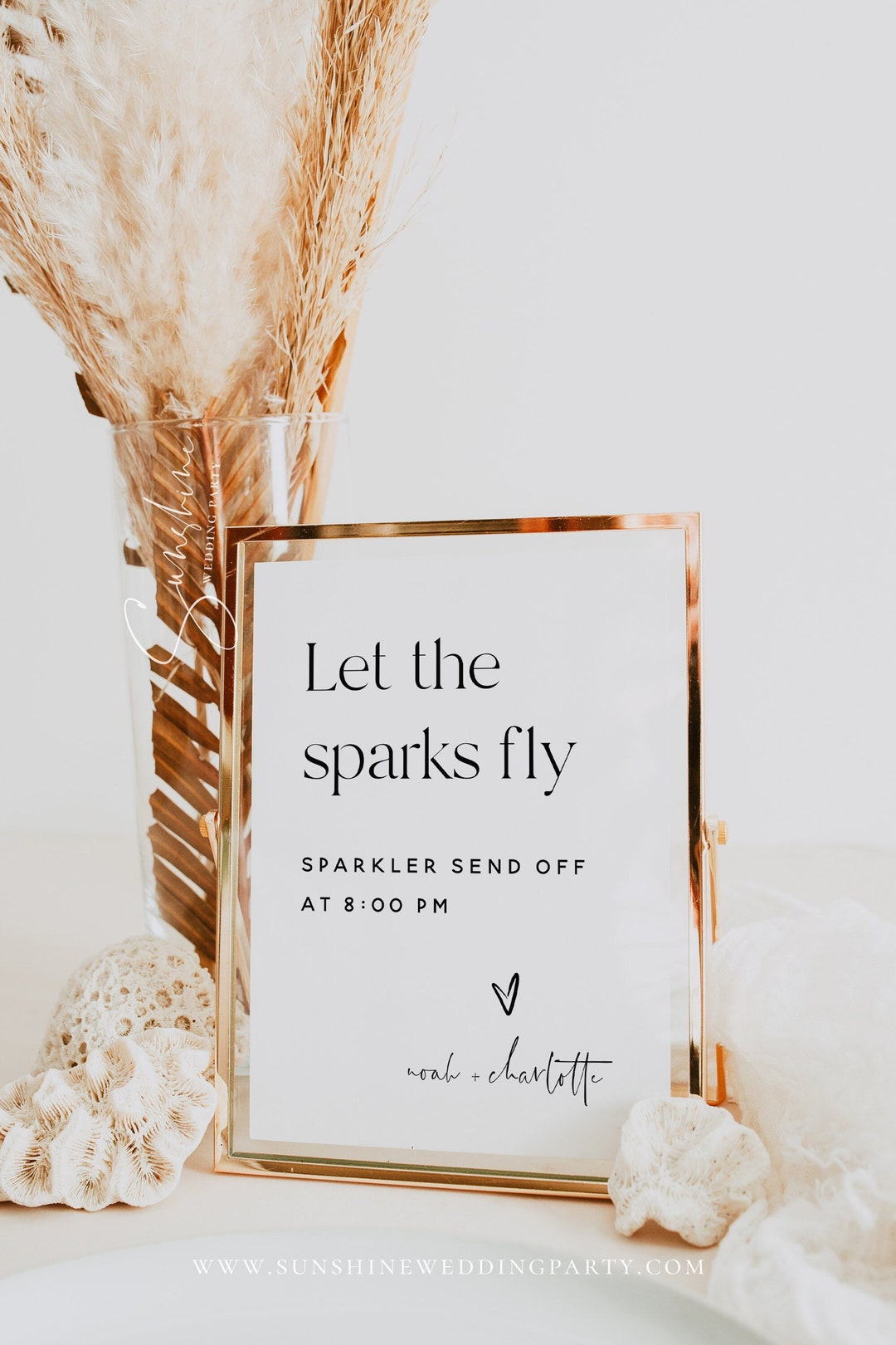Let the Sparks Fly Sign, Sparklers Send off Sign, Elegant Wedding ...