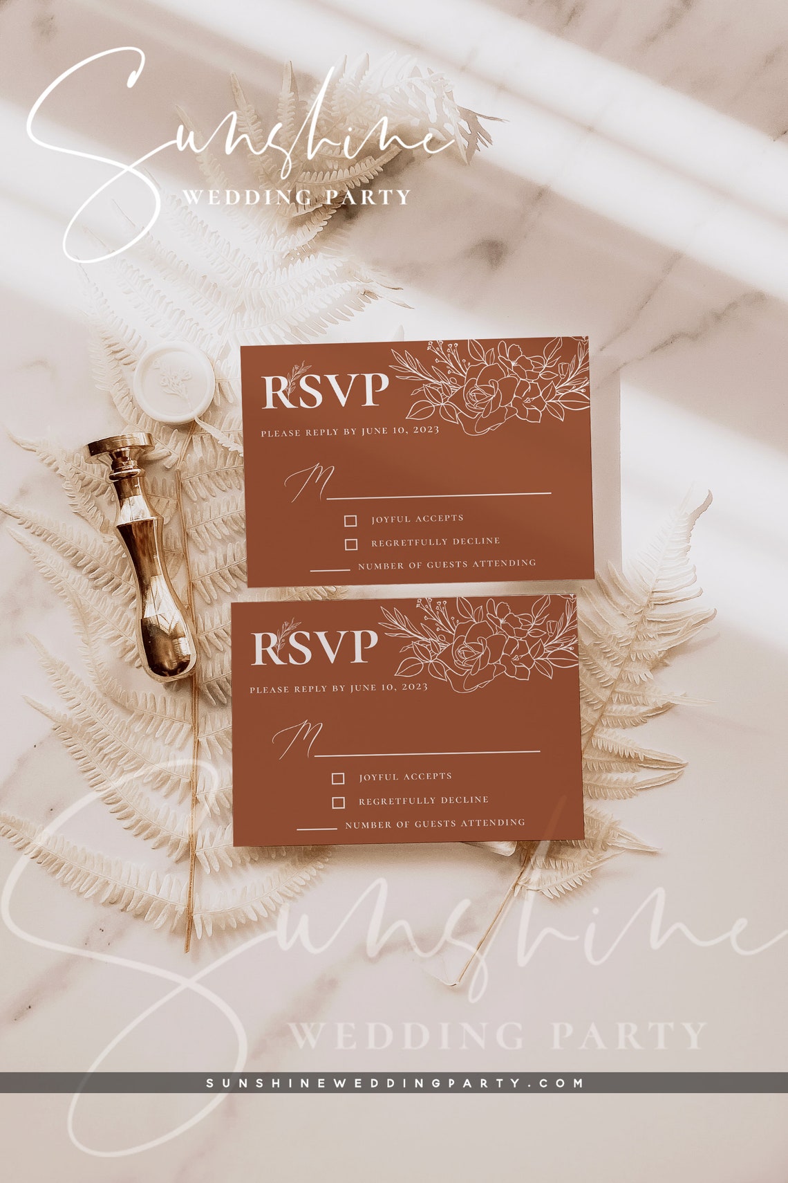 Terracotta Wedding Invitation Kit Template, Terracotta Wedding ...