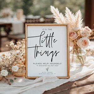 Editable It’s the Little Things Sign Template | Bathroom Basket Sign ...