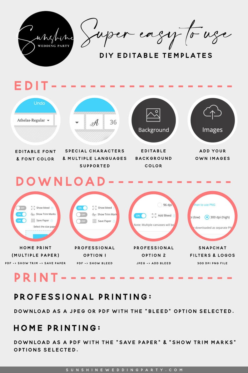Dusty Blue Floral Wedding Itinerary Template, Winter Wedding, Timeline ...