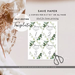 Eucalyptus Editable Wine Bottle Labels, Wedding Party Wine Bottle Label ...