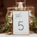 Minimalist Table Number Sign Template, Simple Table Numbers, Modern ...