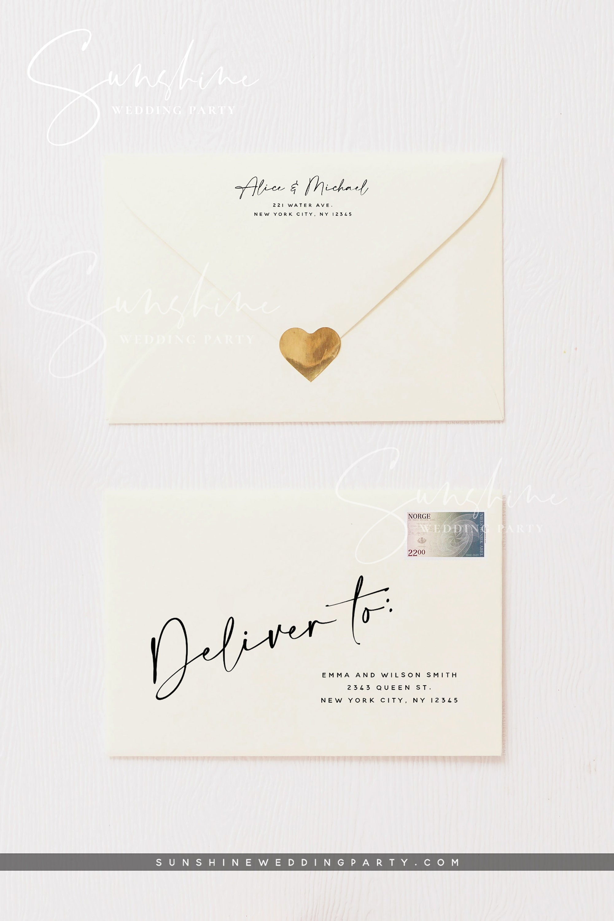 Modern Wedding Envelope Template DIY Printable Wedding | Etsy