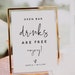 Open Bar Sign Template Printable Open Bar Sign Wedding Bar - Etsy