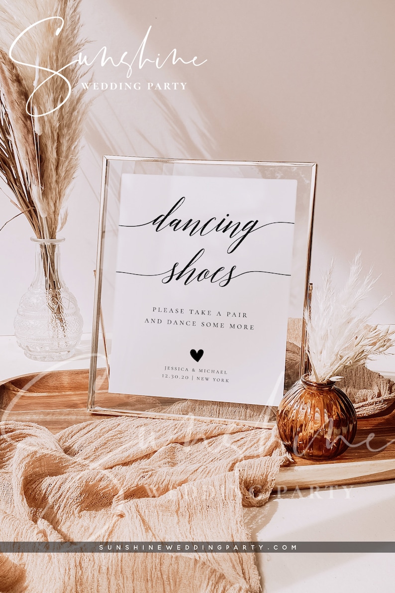 Wedding Dancing Shoes Sign Template Printable Dancing Shoes Signs ...