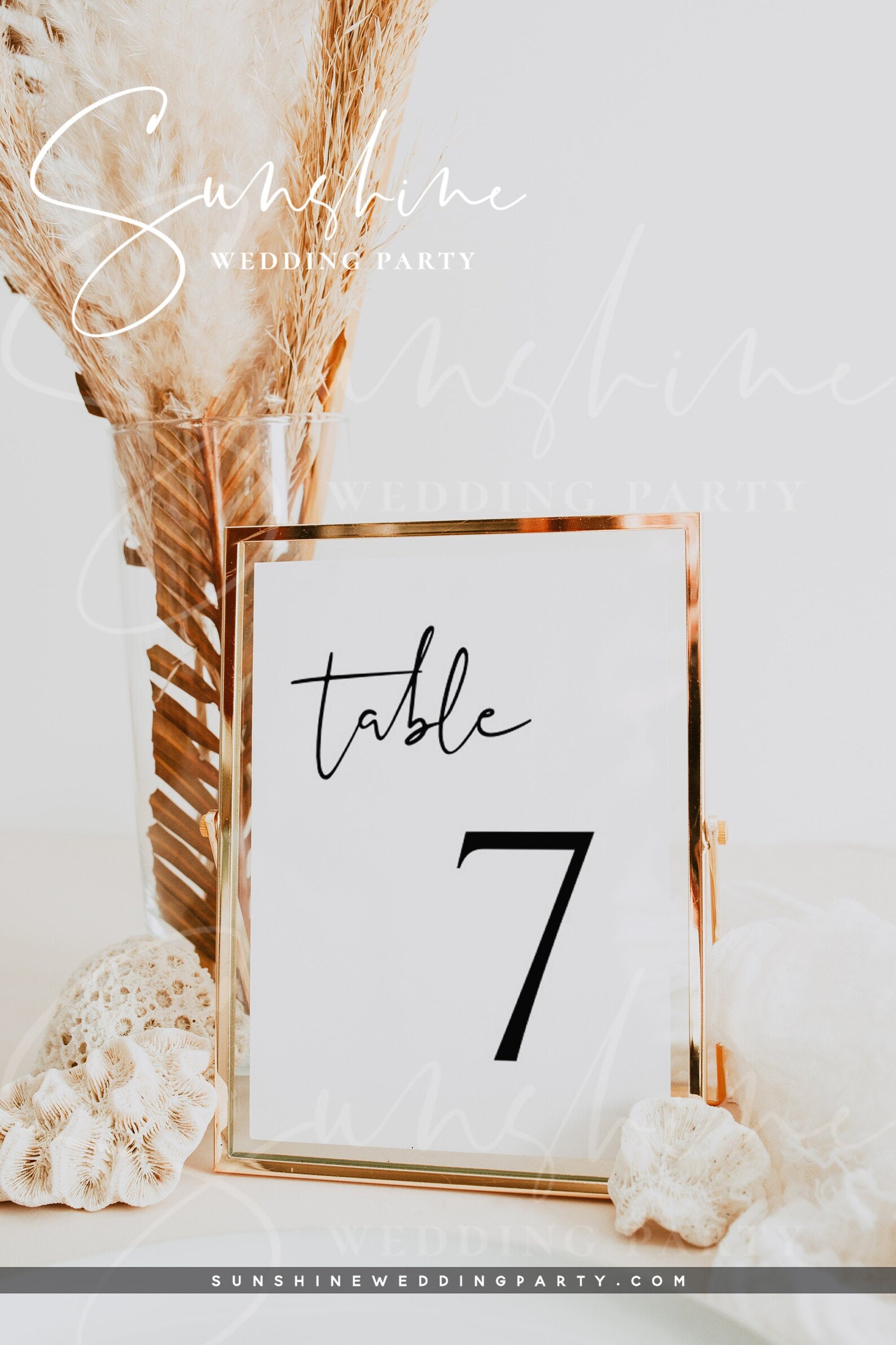 Wedding Table Number Sign Template DIY Printable Table Number | Etsy