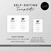 Blue & Purple Wedding Menu Template, Printable Floral Menu, Editable ...