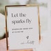 Let the Sparks Fly Sign, Sparklers Send off Sign, Elegant Wedding ...