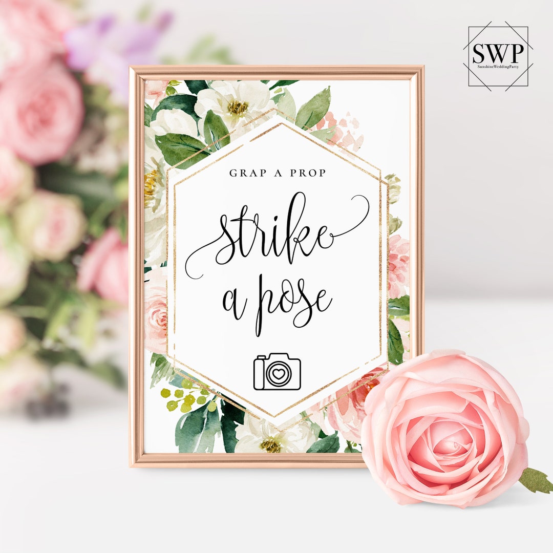 Strike a Pose Sign Wedding Strike a Pose Printable Signs Editable ...