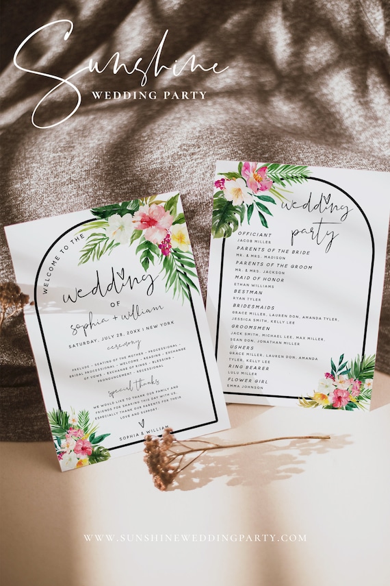 Diy Beach Wedding Programs