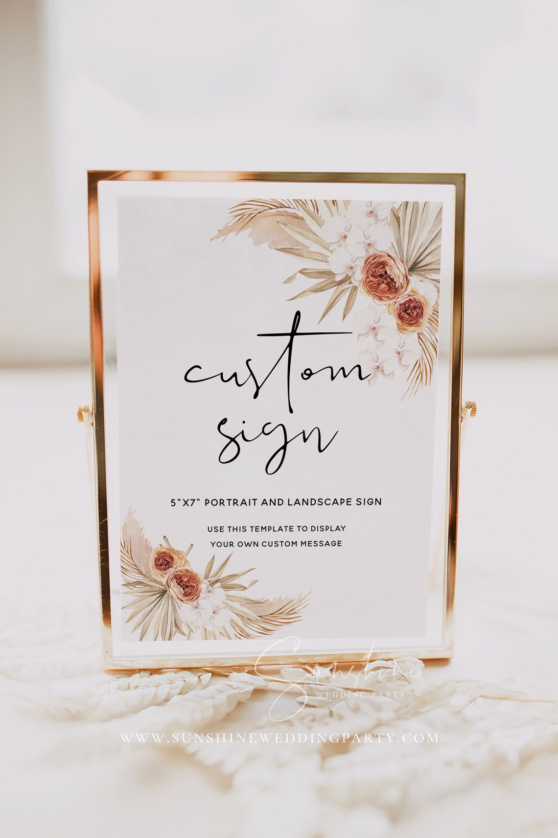 Terracotta 5x7 Custom Sign Template Pampas Grass - Etsy