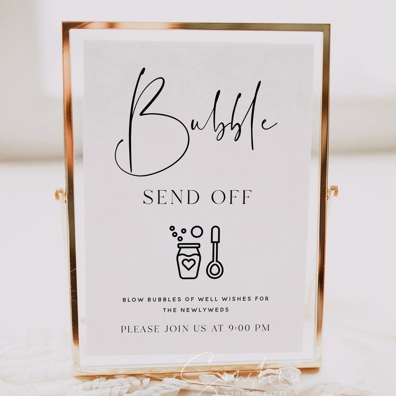 Bubble Send off Sign - Etsy