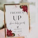 Freshen up Sign Template, Christmas Wedding Bathroom Sign, Bathroom ...