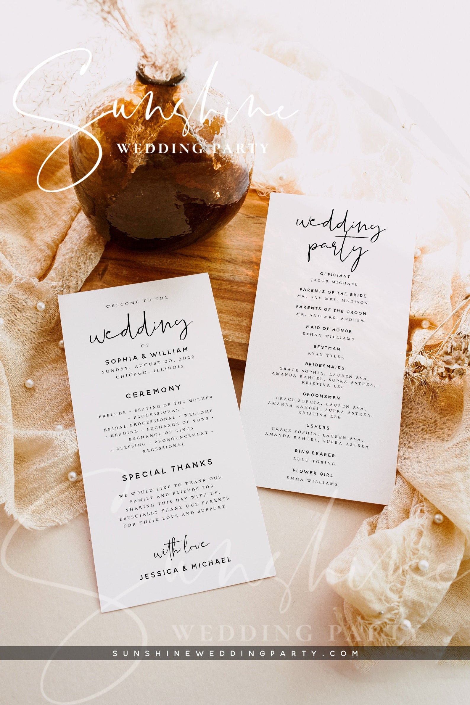 Wedding Program Template DIY Wedding Program Template - Etsy