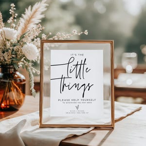 Editable It’s the Little Things Sign Template | Bathroom Basket Sign ...