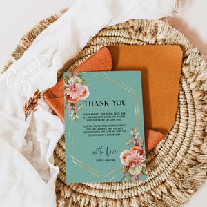 Coral and Green Wedding Invitation Bundle, Wedding Invitation Kit ...