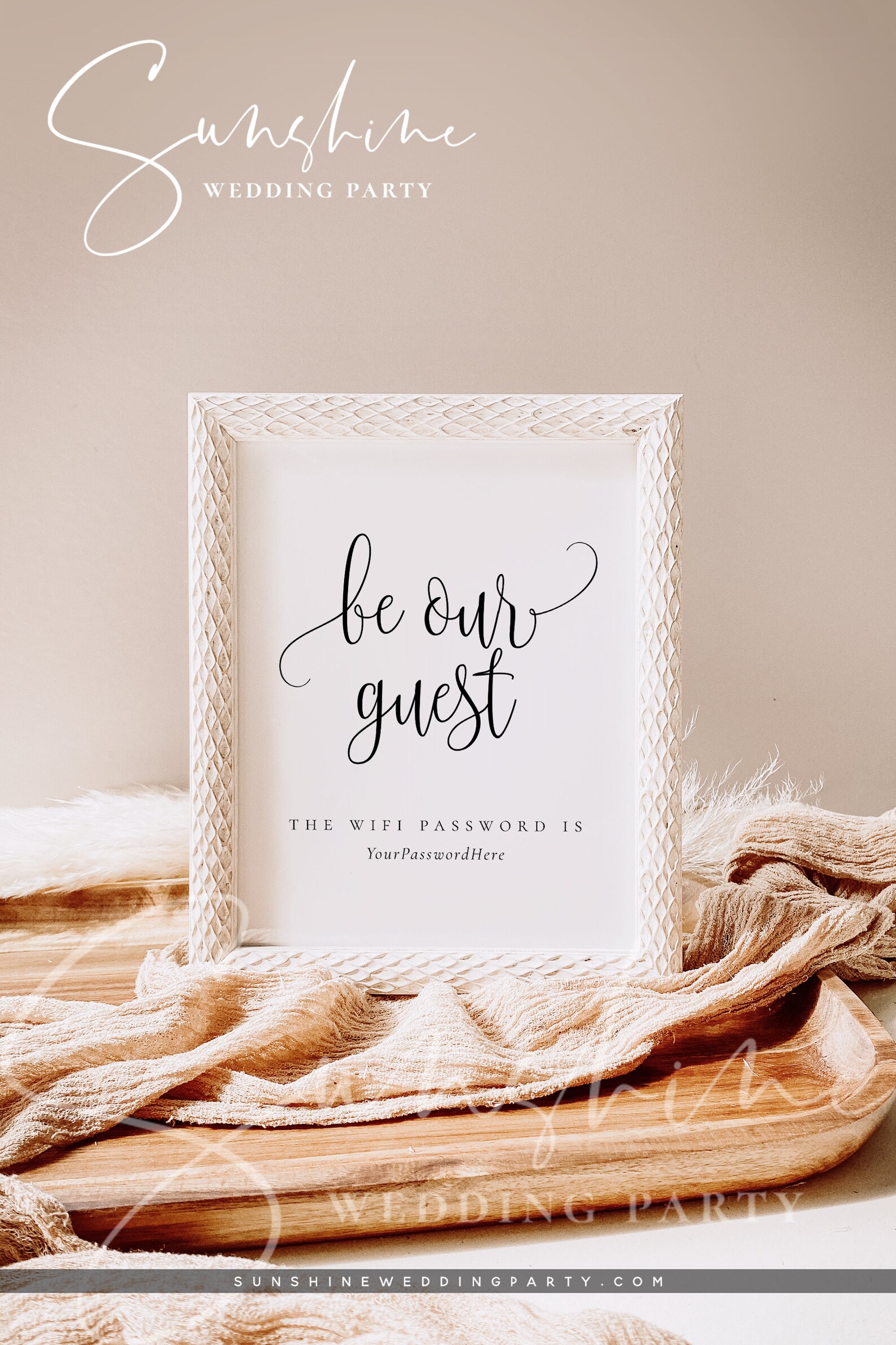 Be Our Guest Wifi Password Sign Template Wedding Wifi Sign | Etsy