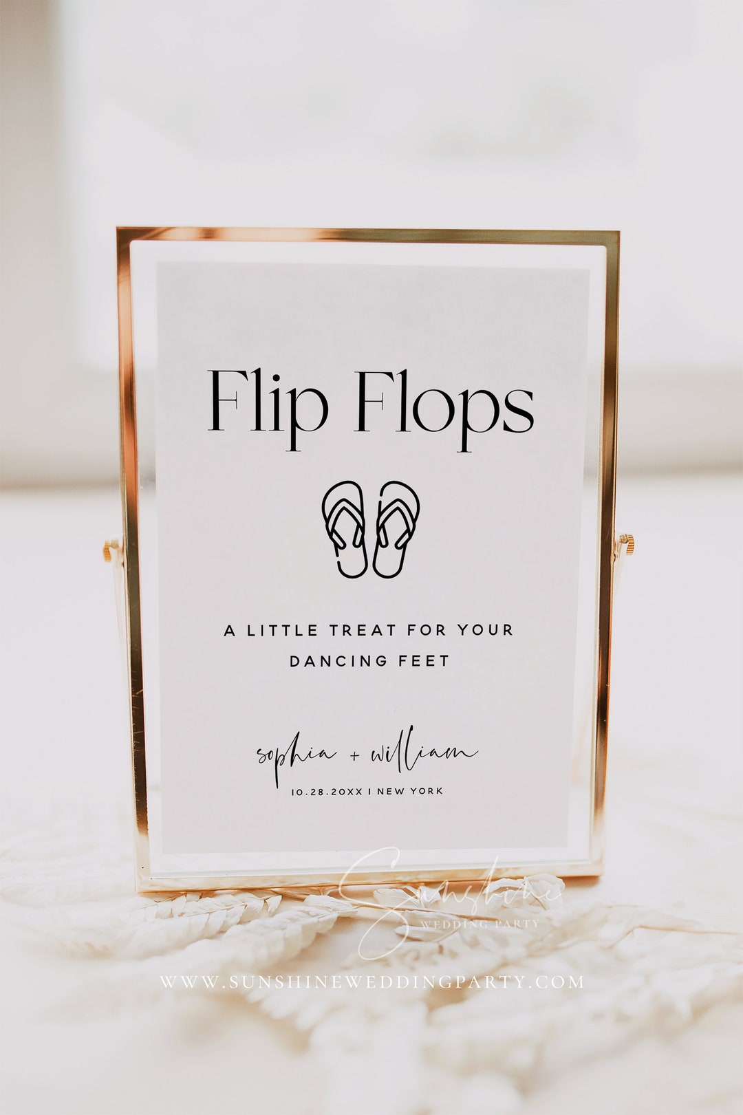 Flip Flops Sign Template, Wedding Signs, Printable Flip Flops Signs ...