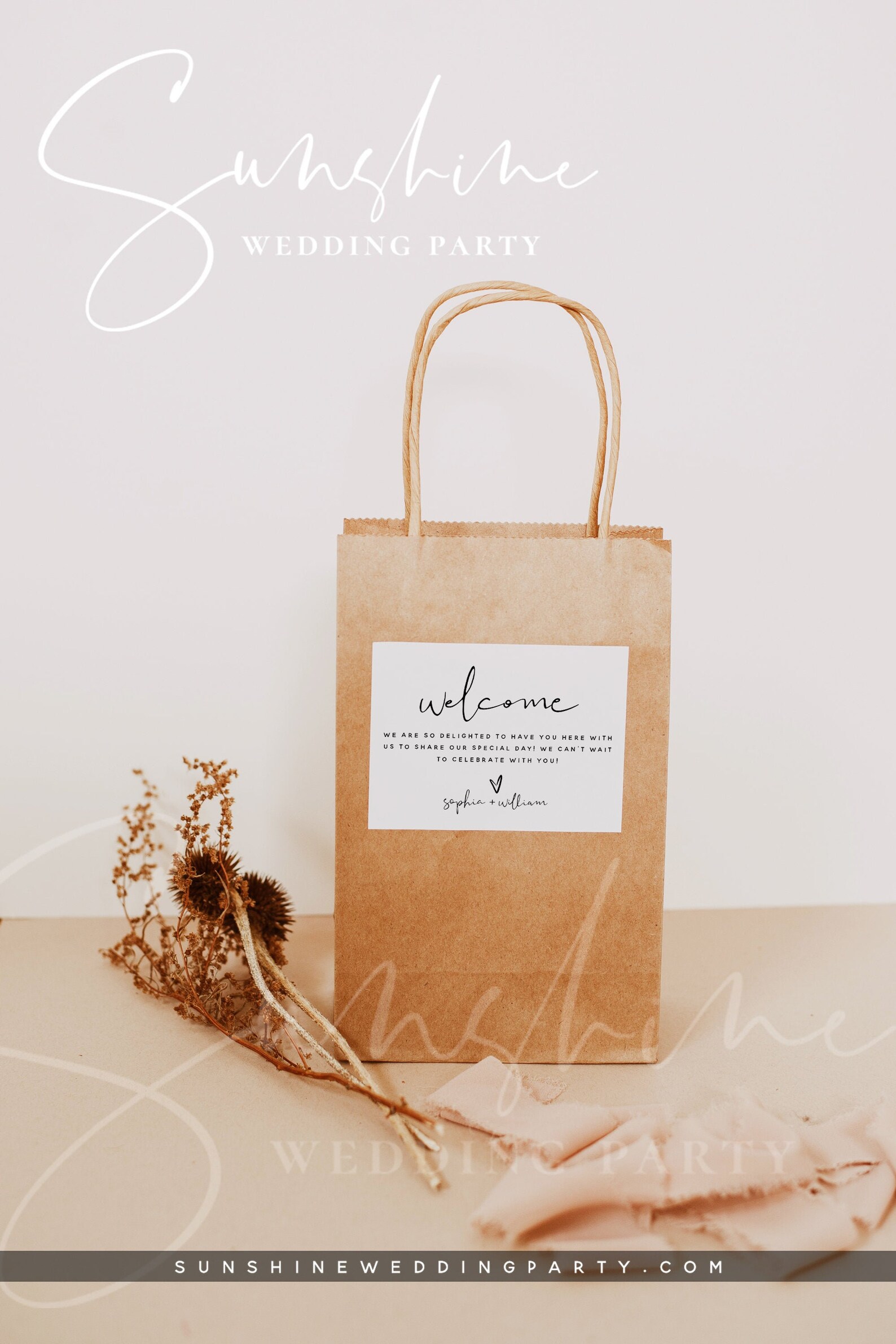 Welcome Bag Label Template, Wedding Modern Welcome Bag Labels ...