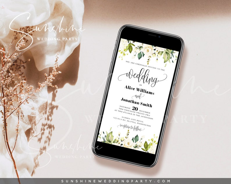 Electronic Wedding Invitation Kit Template Digital Invitation - Etsy