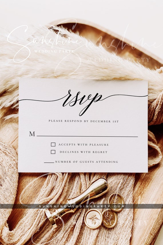 Wedding Invitation PSVP Template Fully Editable Printable | Etsy