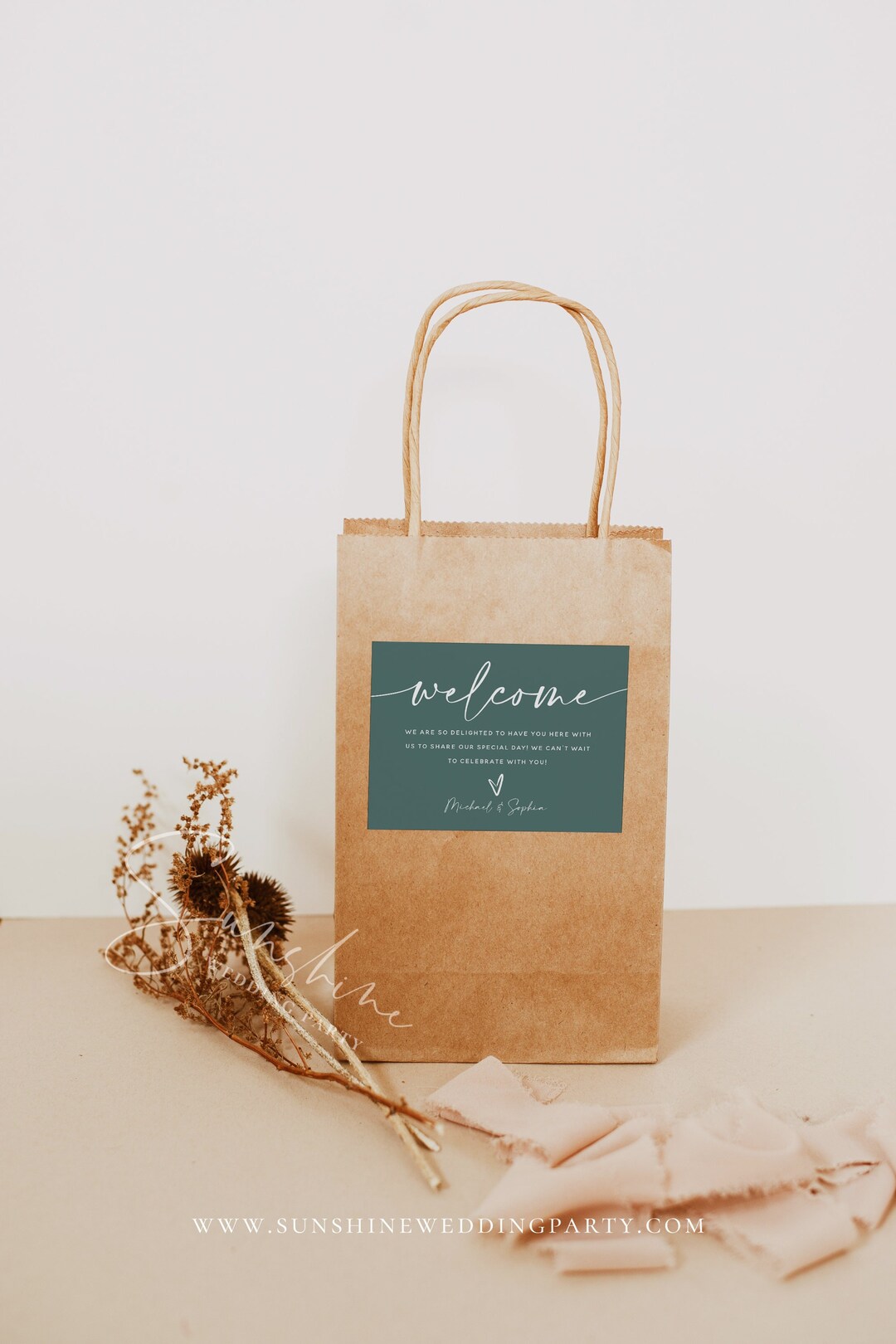 Terracotta Welcome Bag Card Template, Boho Wedding, Welcome Bag Label ...