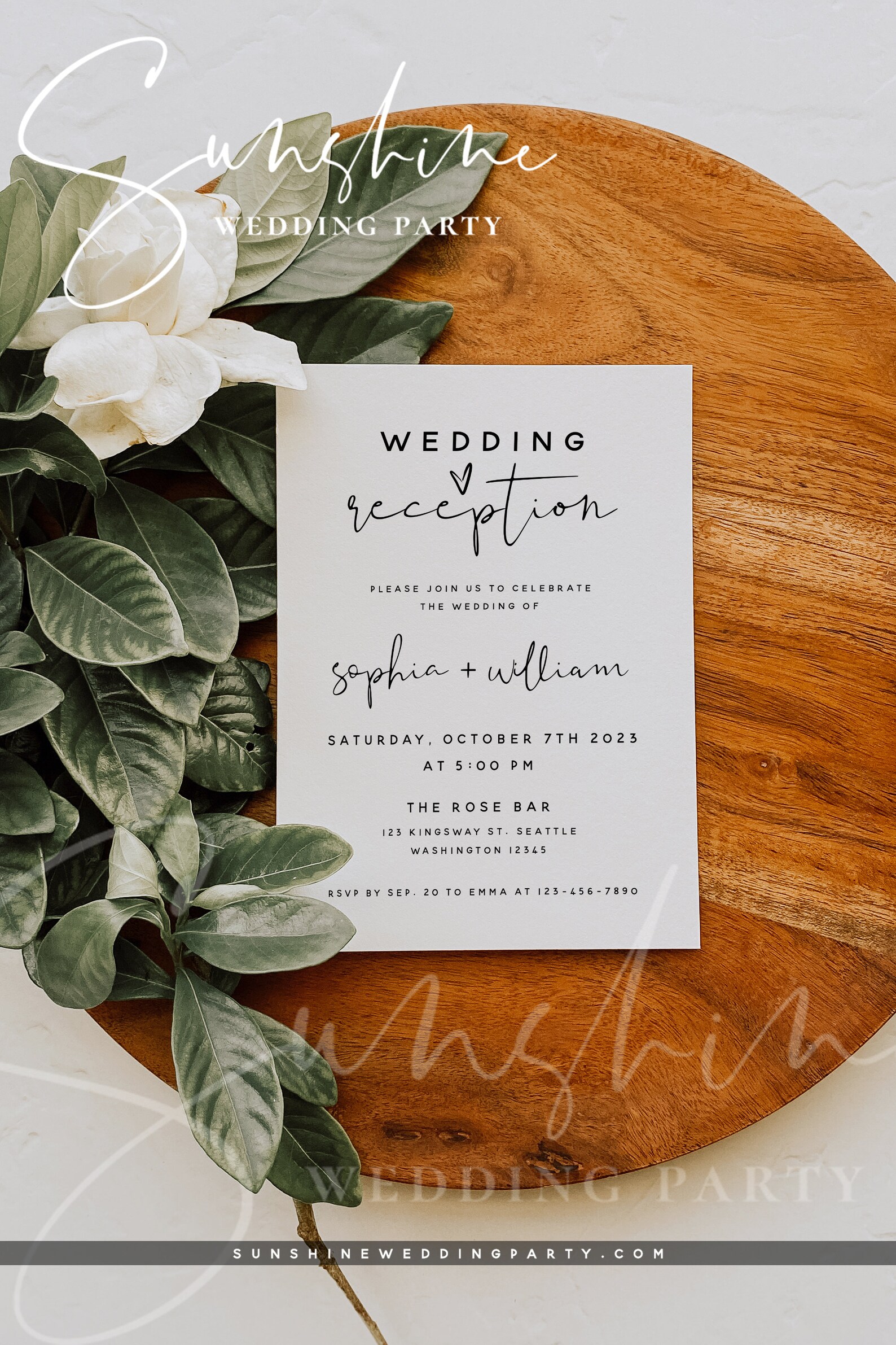 Wedding Reception Invitation Template Reception Invitation - Etsy