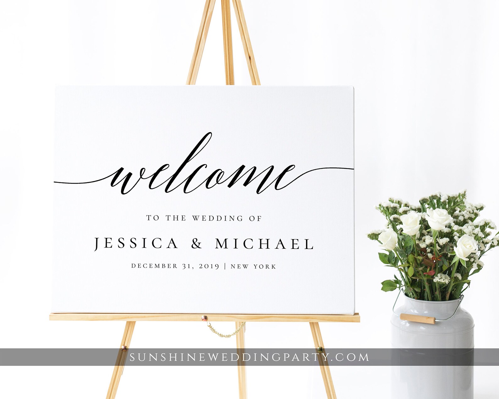 Minimalist Wedding Welcome Sign Welcome Wedding Sign Script - Etsy
