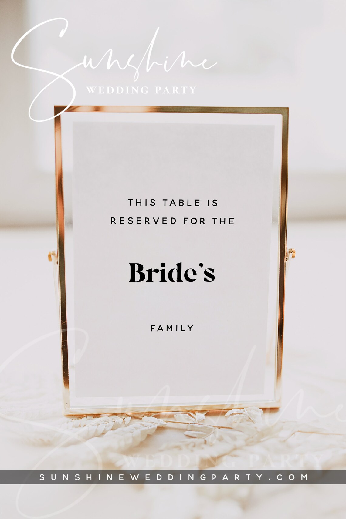 Wedding Reserved Table Sign Template Modern Reserved Sign - Etsy