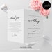 Folded Wedding Program Template Folded Wedding Program Printable ...