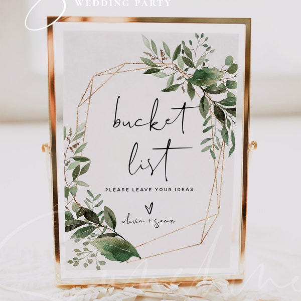 Bucket List Wedding Sign - Etsy