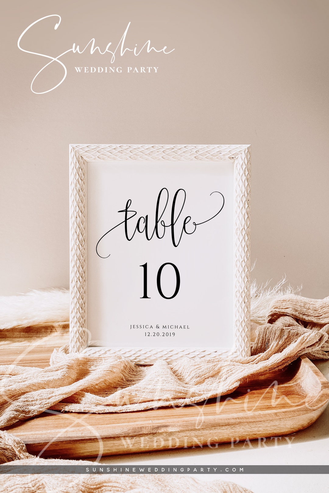 Wedding Table Number Sign Template Printable Fully Editable Wedding ...