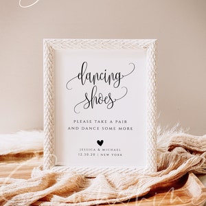 Dancing Shoes Sign Wedding Template Wedding Ceremony Signs Wedding ...