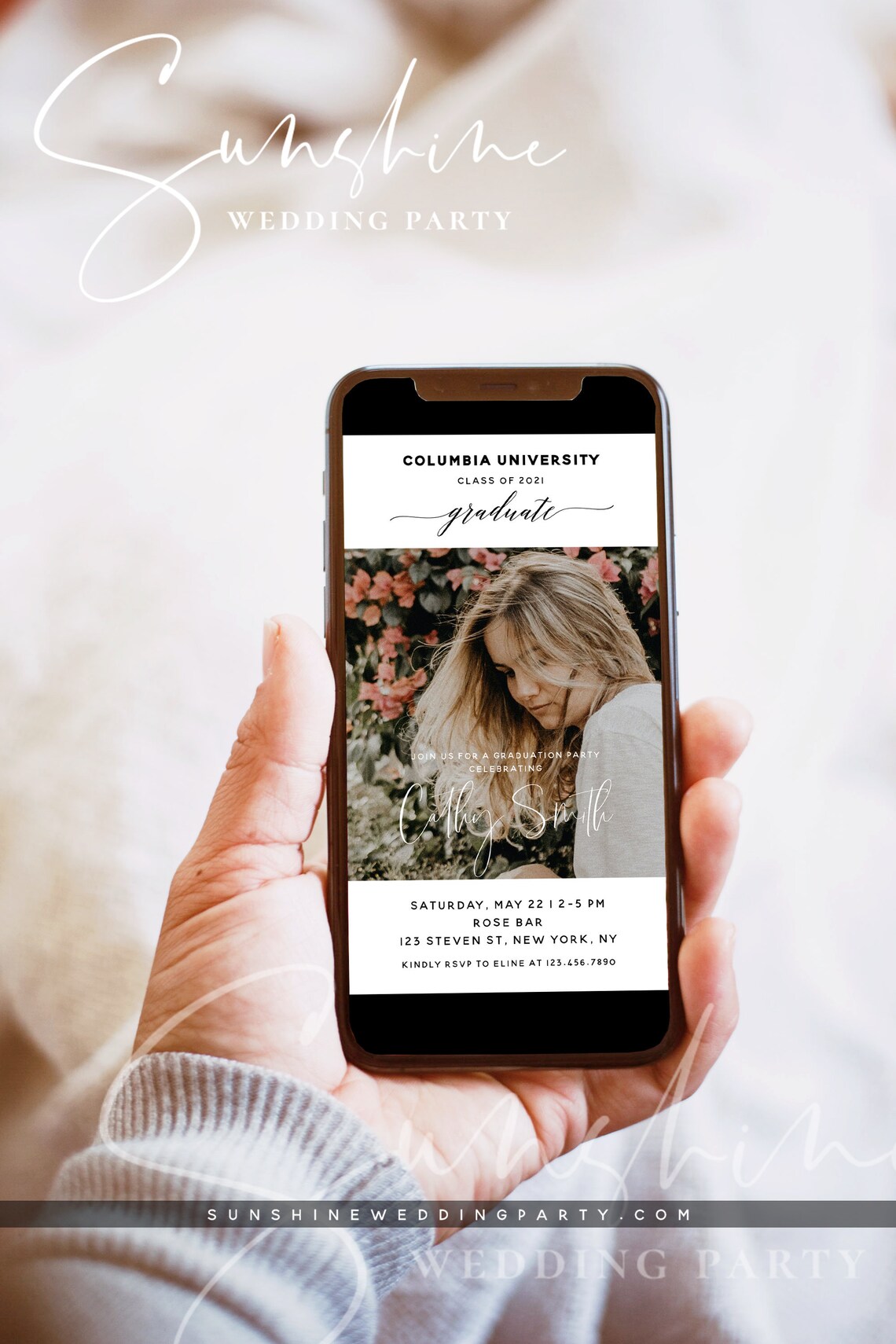 Digital Graduation Party Invite Template Electronic | Etsy