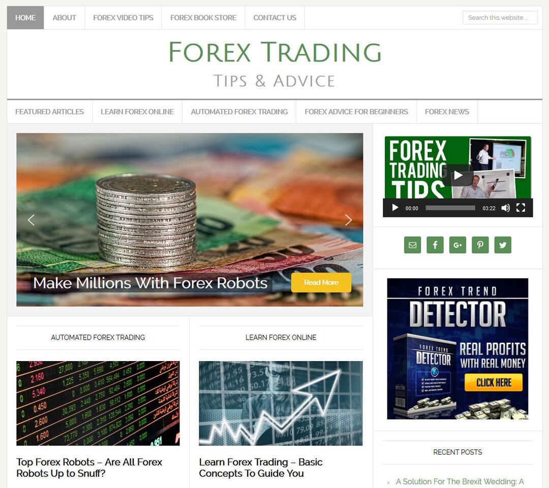 FOREX Trading Wordpress Website Template With Auto-updating Content ...