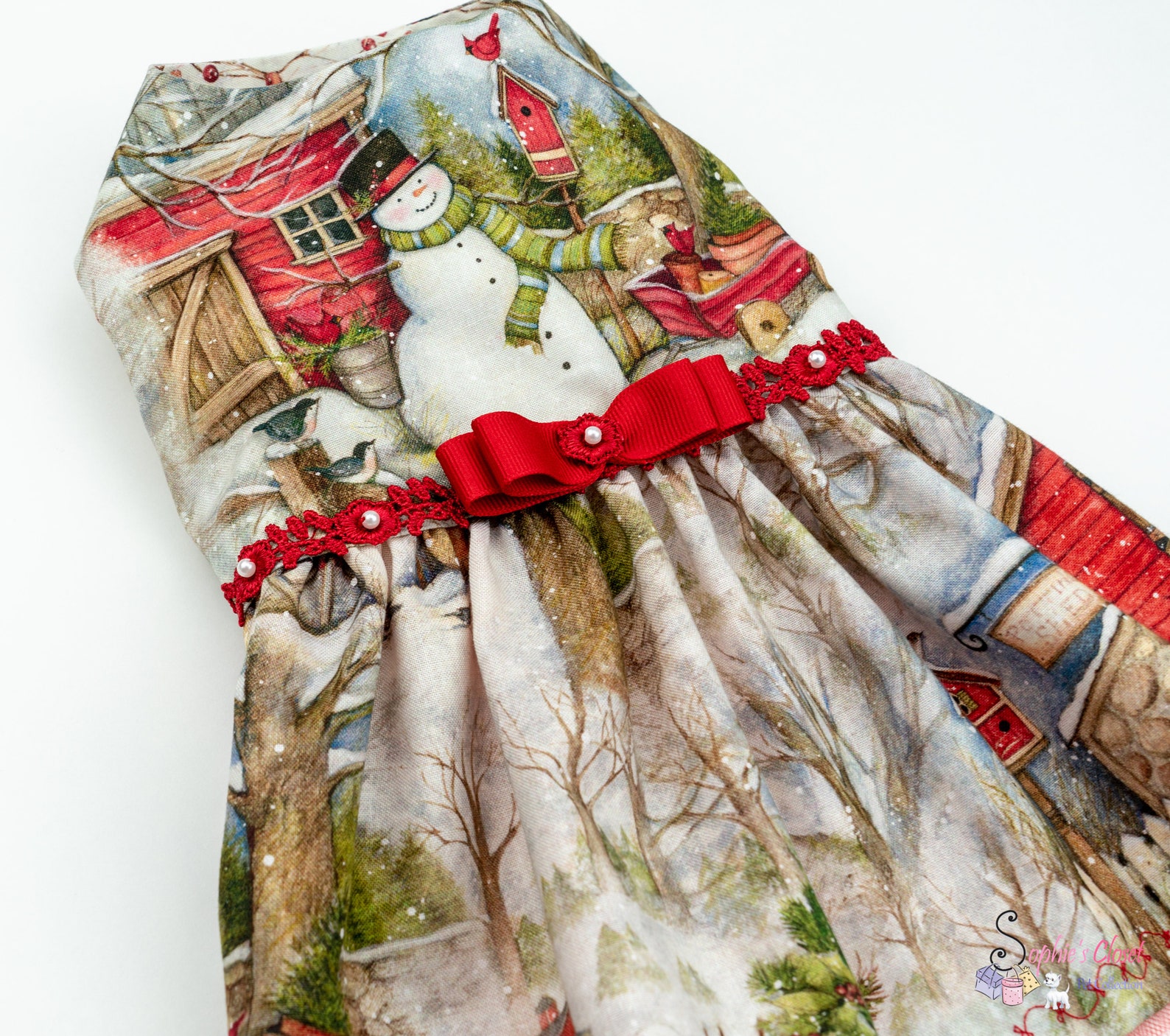 Snowman Pet Dress Small Holiday Pet Clothes Holiday Dog - Etsy