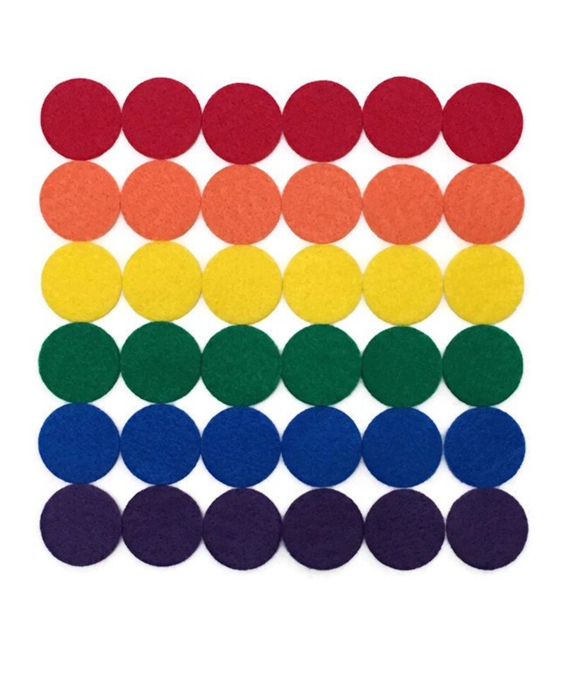 Felt Math Counters for Kids 1.5 inches Rainbow Colors Math | Etsy