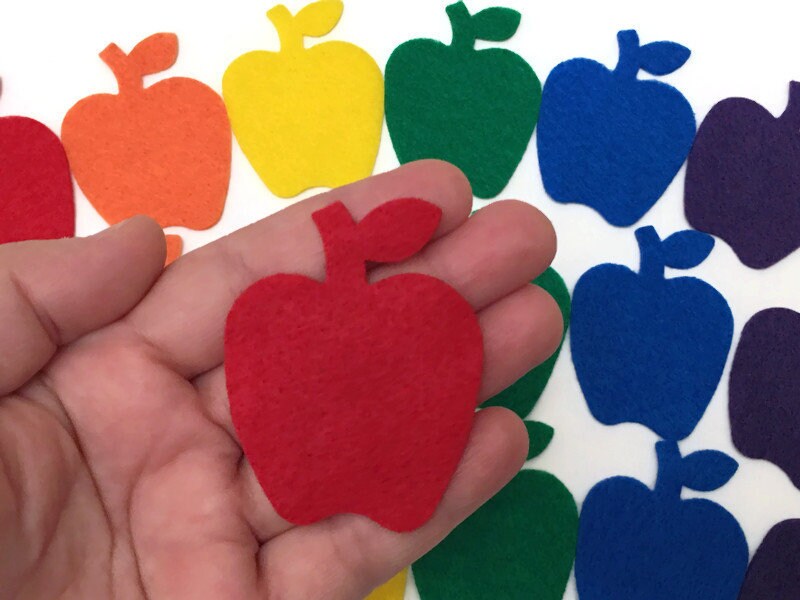 Felt Apples Decor 2 Inches Felt Board Apples School Apple - Etsy
