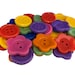 Mixed Rainbow Buttons for Kids, Bright Buttons for Preschool Crafts ...