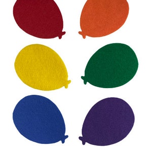 Felt Balloon Shapes Set Rainbow Balloons for Birthday Party - Etsy