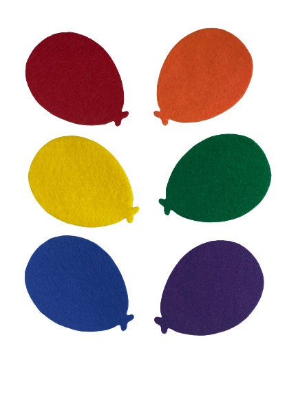 Felt Balloon Shapes Set Rainbow Balloons for Birthday Party - Etsy