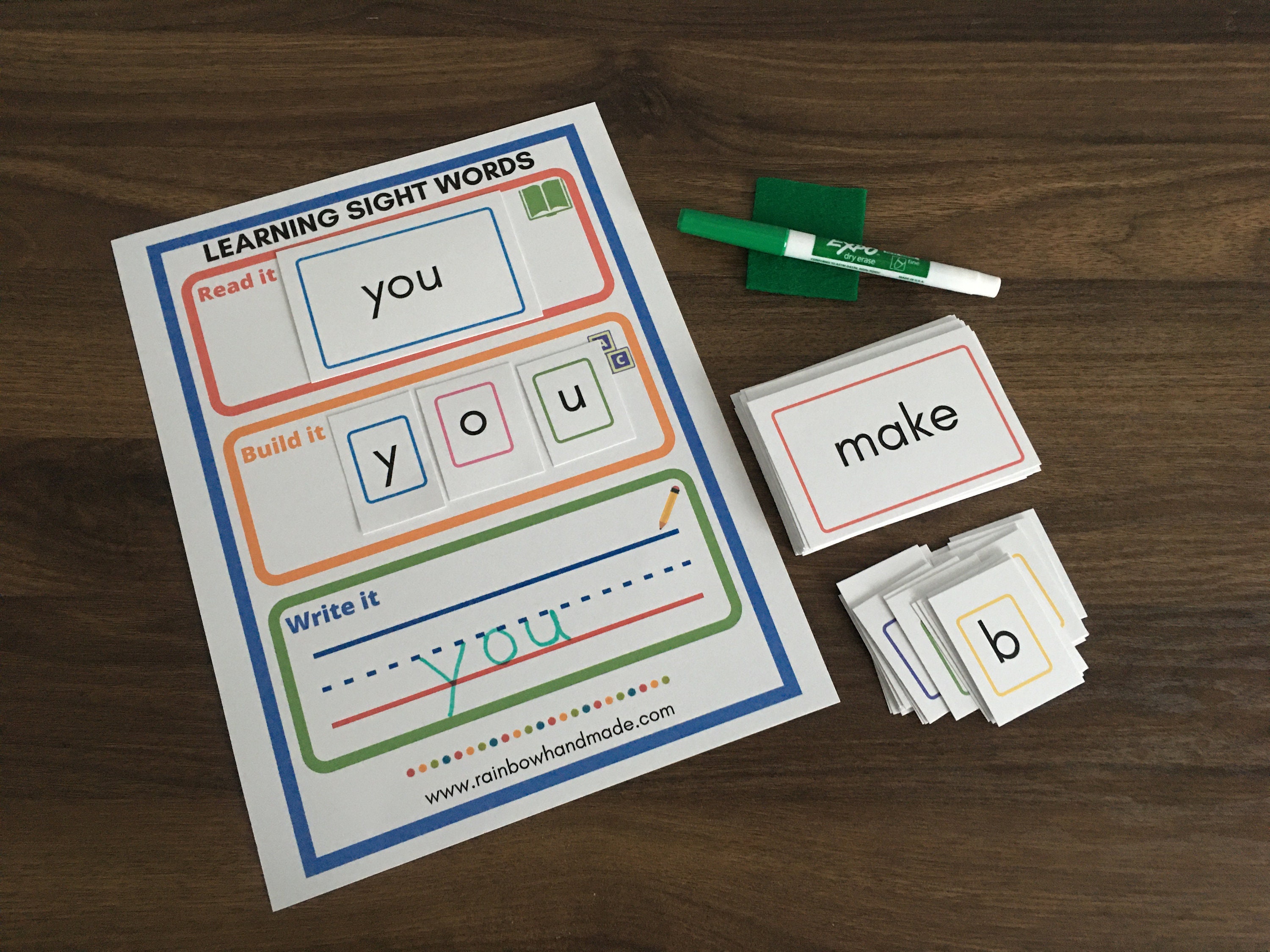 Sight Word Learning Set Preschool Curriculum High Frequency | Etsy