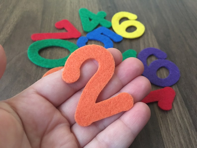 Felt Numbers Multicolor 2 inch Price is for Each Number | Etsy