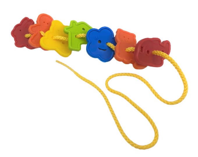 Preschool Lacing Button Toy, 12 Colorful Buttons With String, Assorted ...