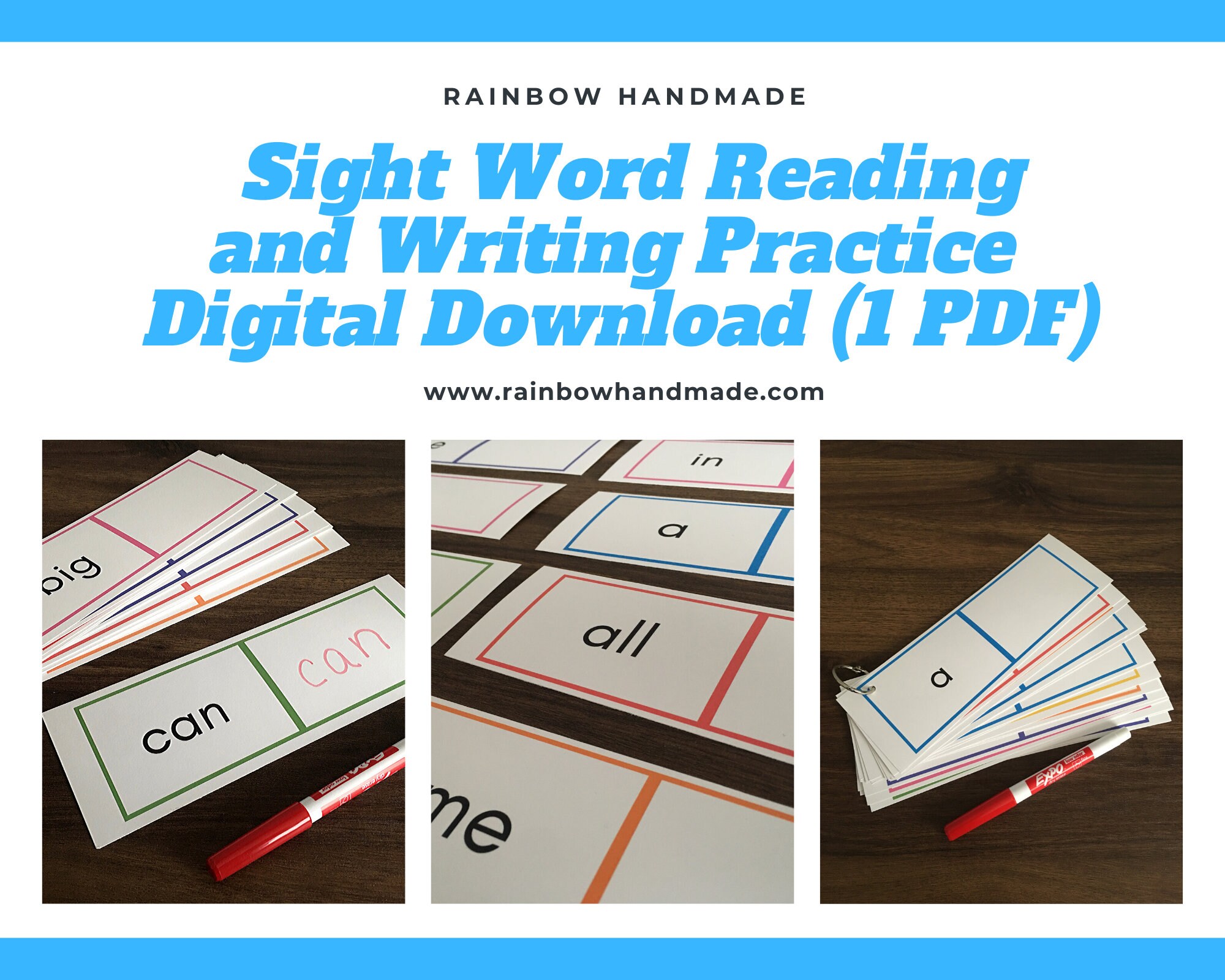 Sight Word Reading and Writing Practice Preschool Printable | Etsy