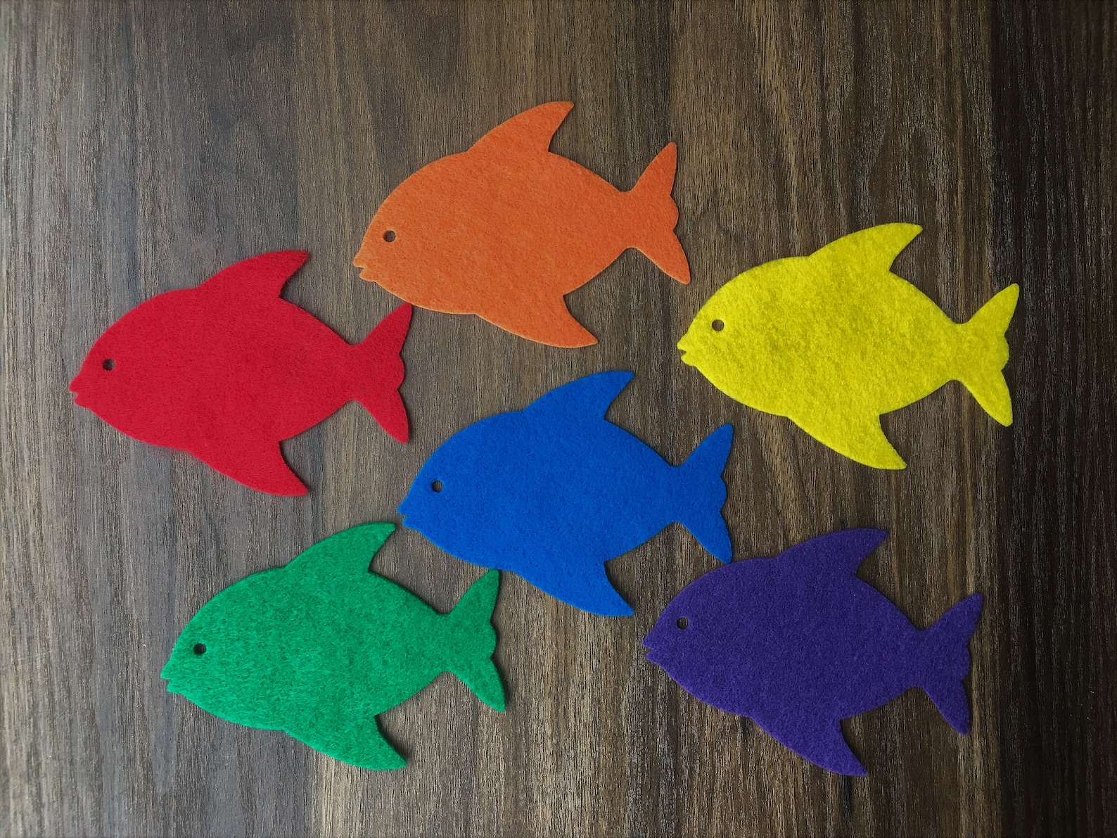 Felt Fish Shapes Multicolor Felt Board Set DIY Summer - Etsy
