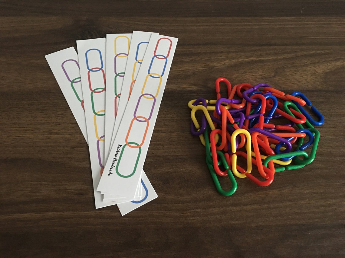 Math Pattern Cards With Linking Chains Printable Activities - Etsy
