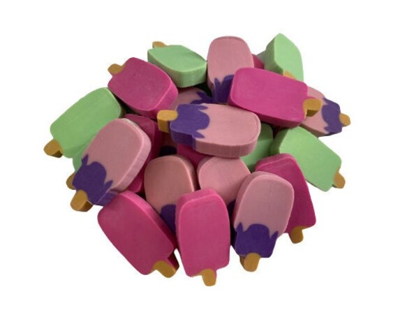 Mini Ice Cream Pop Erasers for Kids Kawaii Food Erasers - Etsy