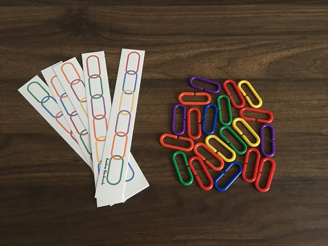 Math Pattern Cards With Linking Chains Printable Activities - Etsy