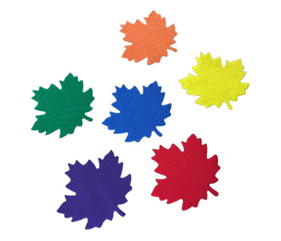 Autumn Felt Leaves for Classroom Decoration, Maple Leaves for Backdrop ...